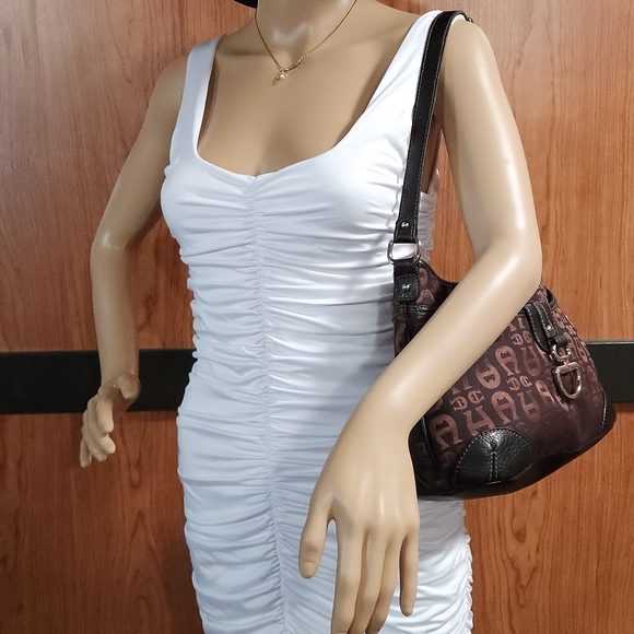 Etienne Aigner | Bags | Euc Etienne Aigner Signature Monogram Shoulder ...